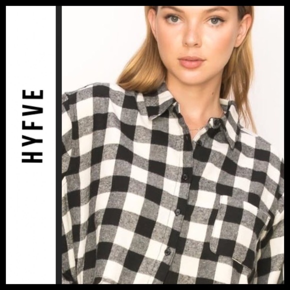 HYFVE | Tops | Nwot Hyfve Buffalo Plaid Crop Flannel Shirt | Poshmark